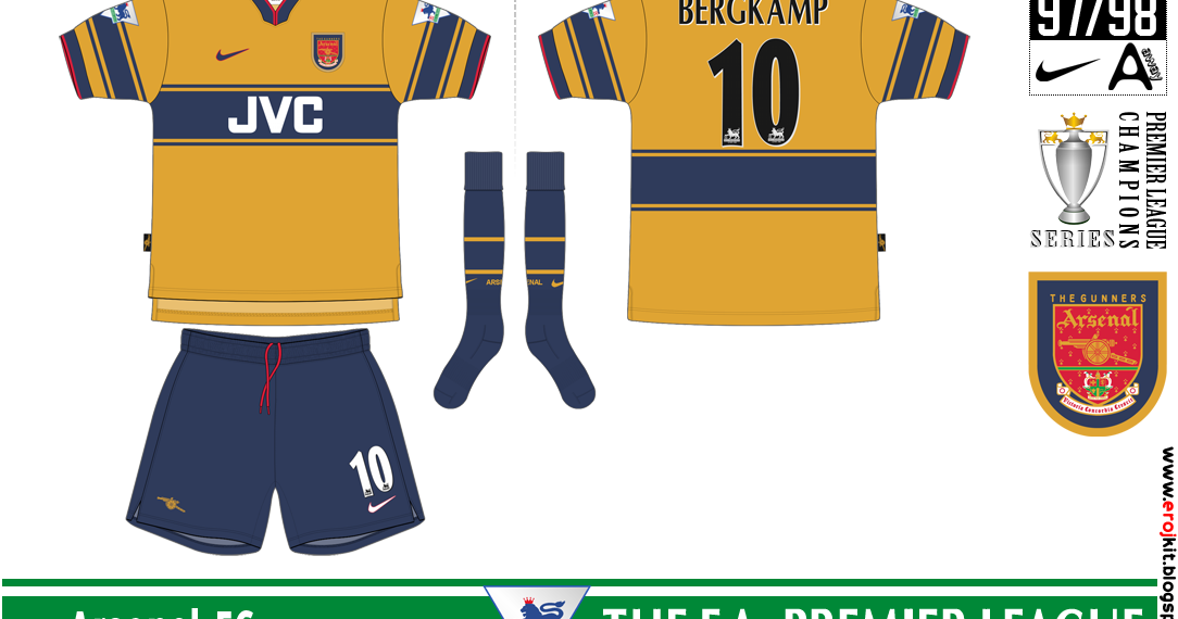 Kit Design, by eroj: 1997-98 Arsenal (Home, Away e Third)