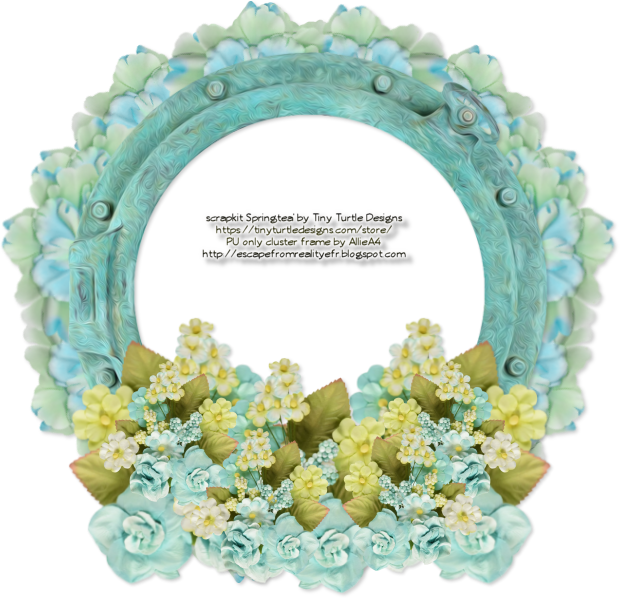 Escape From Reality Blog: FTU 'Spring Tea' TTD Cluster Frames PU only