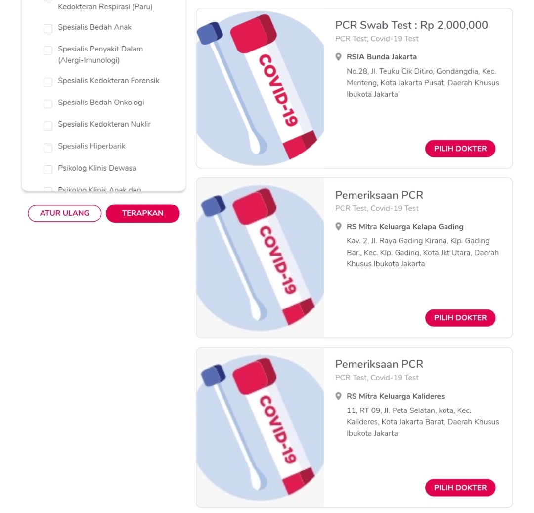 Update Virus Corona, Rapid Test dan PCR Test Jakarta - nursaidr