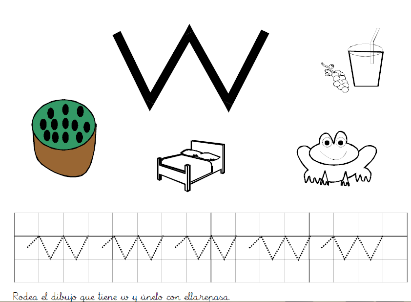 ACTIVIDAD RELACIONADA CON LA LETRA "W"