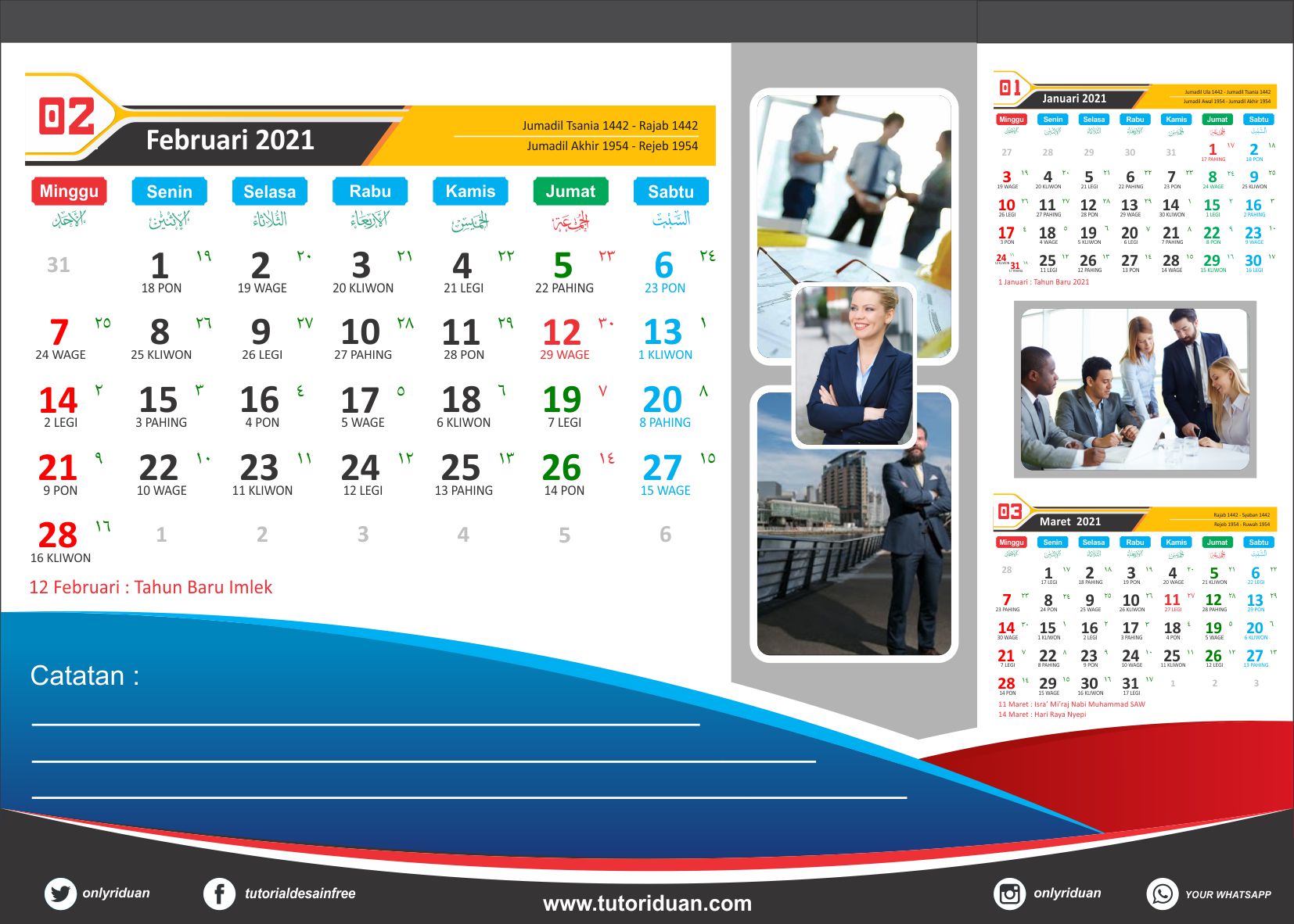 3 Desain Kalender Duduk 2021 dengan CorelDraw (Free CDR) - TUTORiduan.com 3 Desain Kalender Duduk 2021 dengan CorelDraw (Free CDR) - TUTORiduan.com