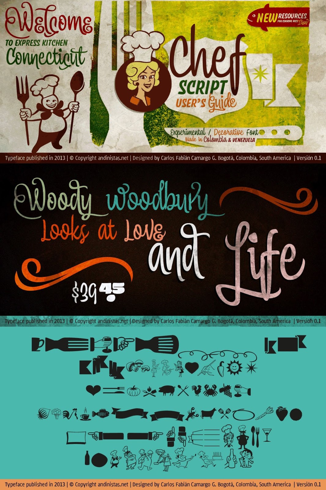 Fonts Premium: Font Family Chef Script