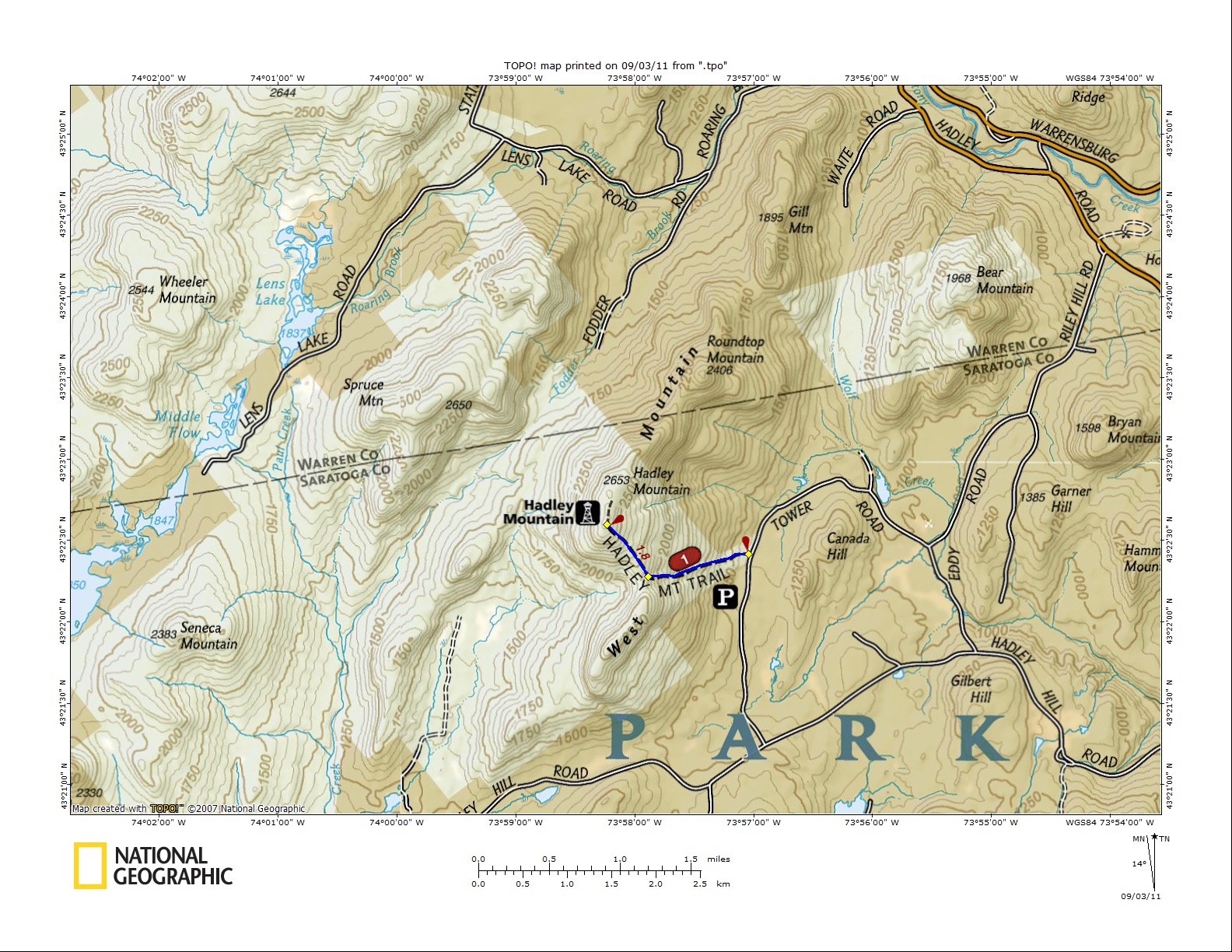 Off on Adventure: Hadley Mountain - 9/3/11