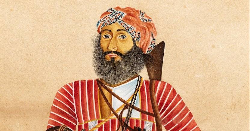History of Pashtuns: Portrait of heavily-armed tribesman, North-Western ...