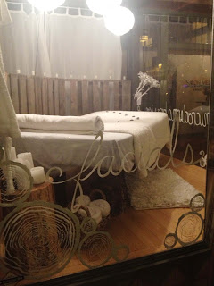 The Farrier's Daughter: Rustic Spa Inspired Window Display for Salon Mecca