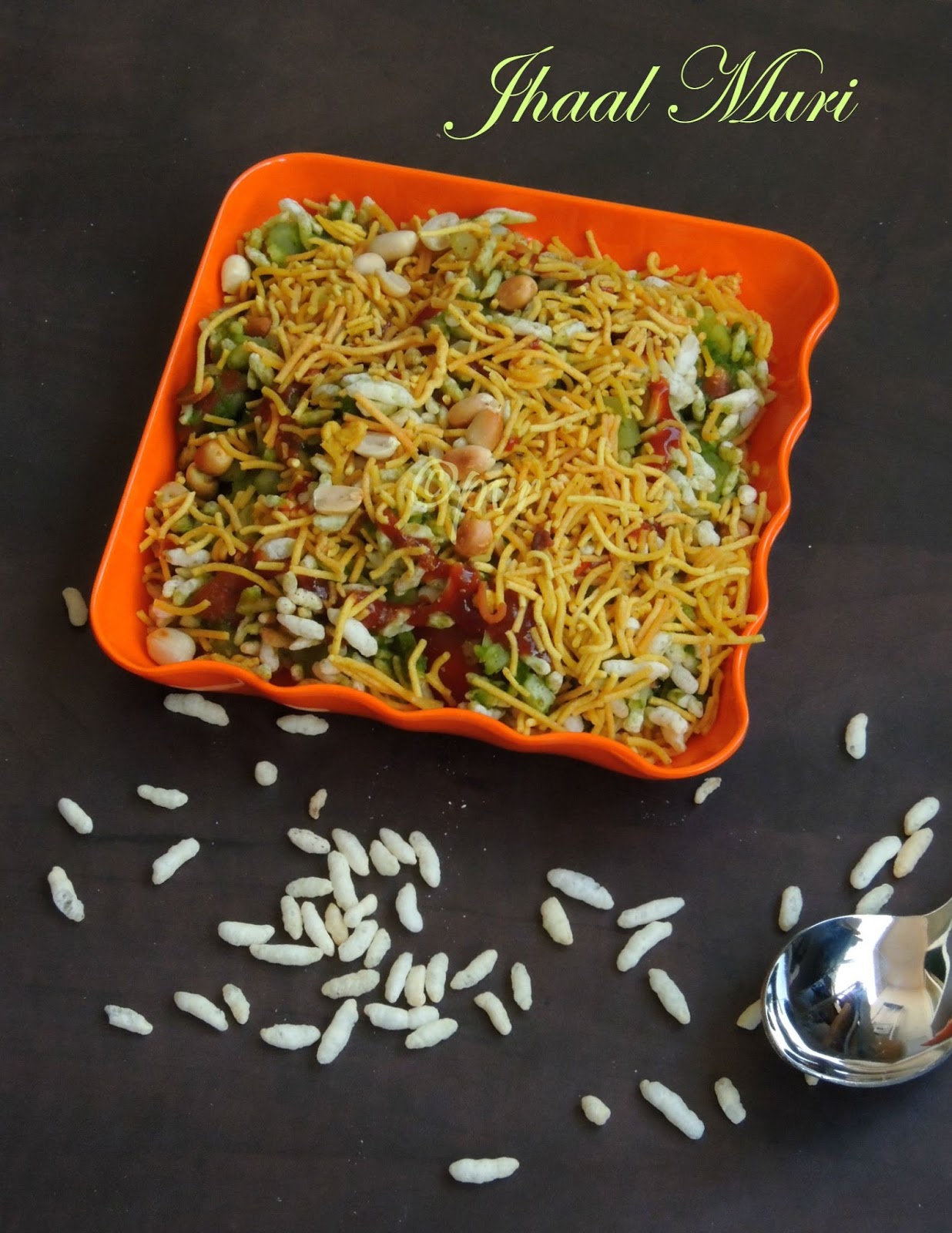 Priya's Versatile Recipes: Jhal Muri/Spicy Puffed Rice/Jhaal Muri