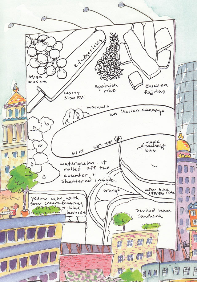 It's About Art and Design: Art Journal Food Drawing Page