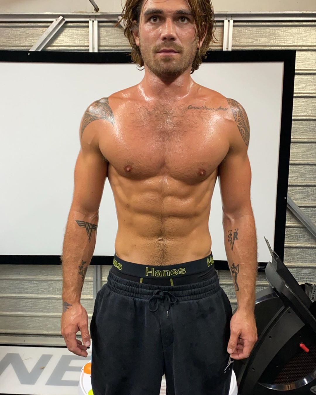 Alexis_Superfan's Shirtless Male Celebs: KJ Apa hot, sweaty and shirtless