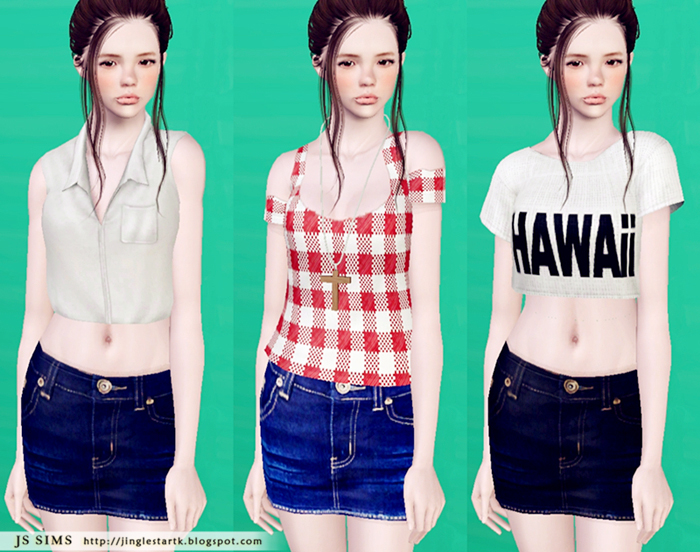 [JS SIMS 3] Two Versions Denim Skirts－JS SIMS｜痞客邦