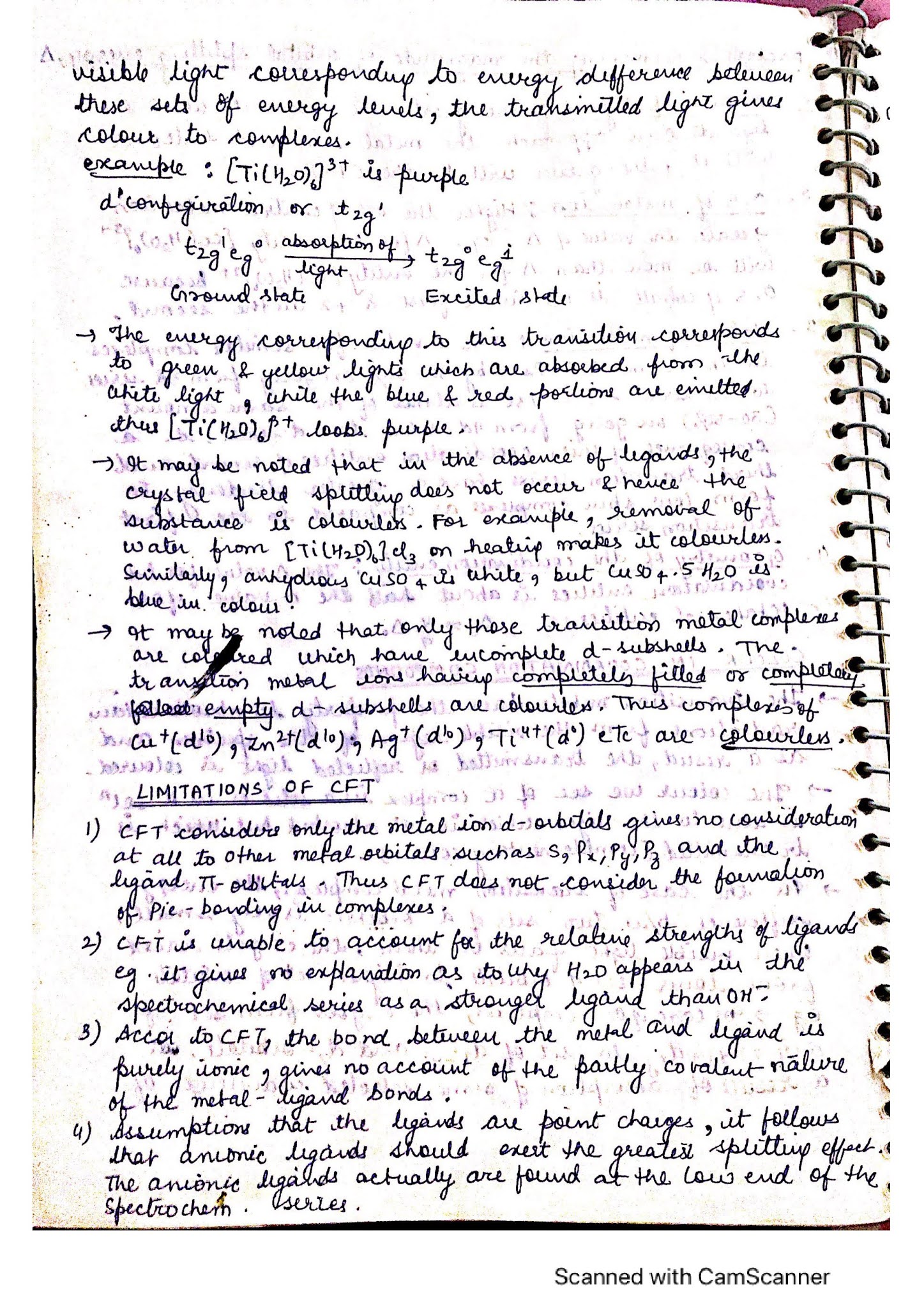 Chemistry Chapter 9 - Coordination Compounds Class 12 Handwritten Notes ...