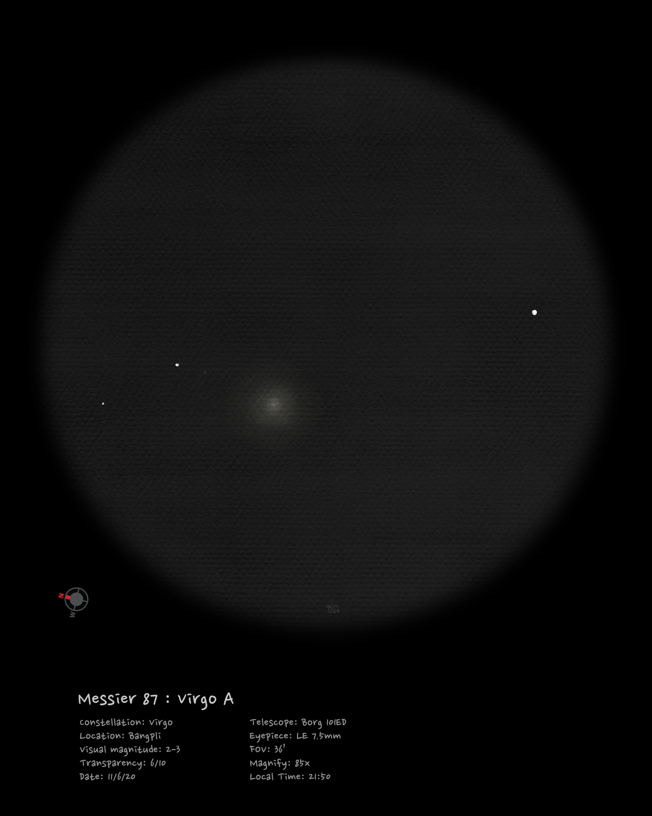 ThaiStargazers: Messier 87 : Virgo A