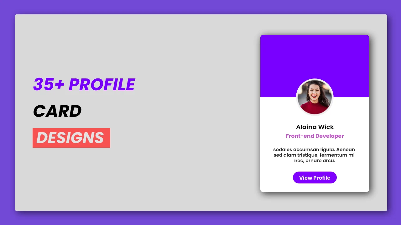 35+ profile Card design | RUSTCODE
