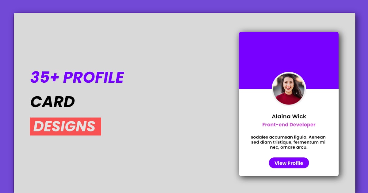 35+ profile Card design | RUSTCODE