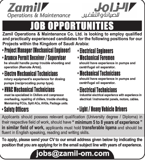 Jobs in Saudi Arabia