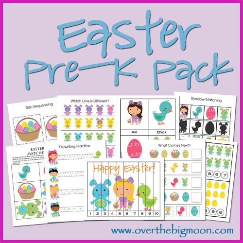 Children's Learning Activities: Easter Pre-K Pack