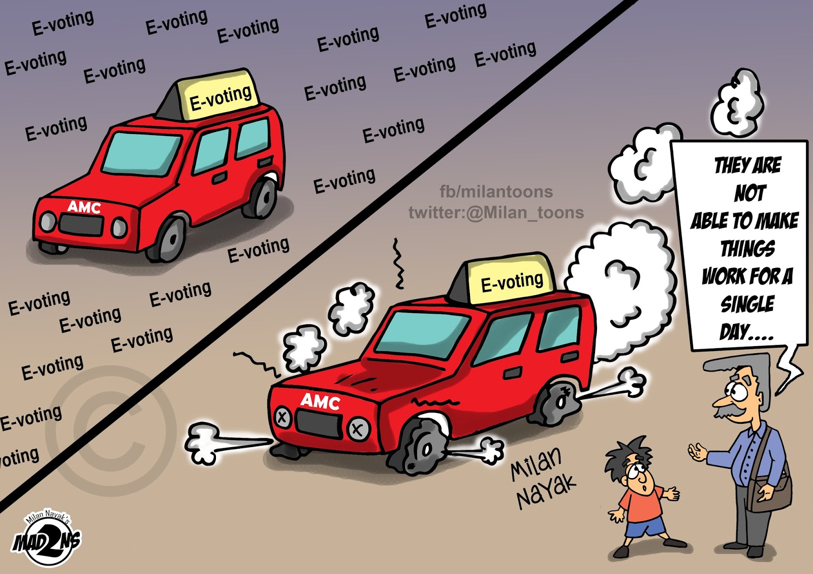 Milan Nayak CartOons: amc e voting....... |Milan Nayak Cartoons