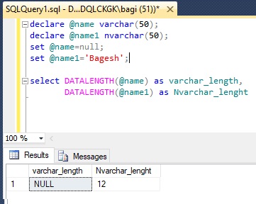 Microsoft Business Intelligence: DATALENGTH () function in sql server