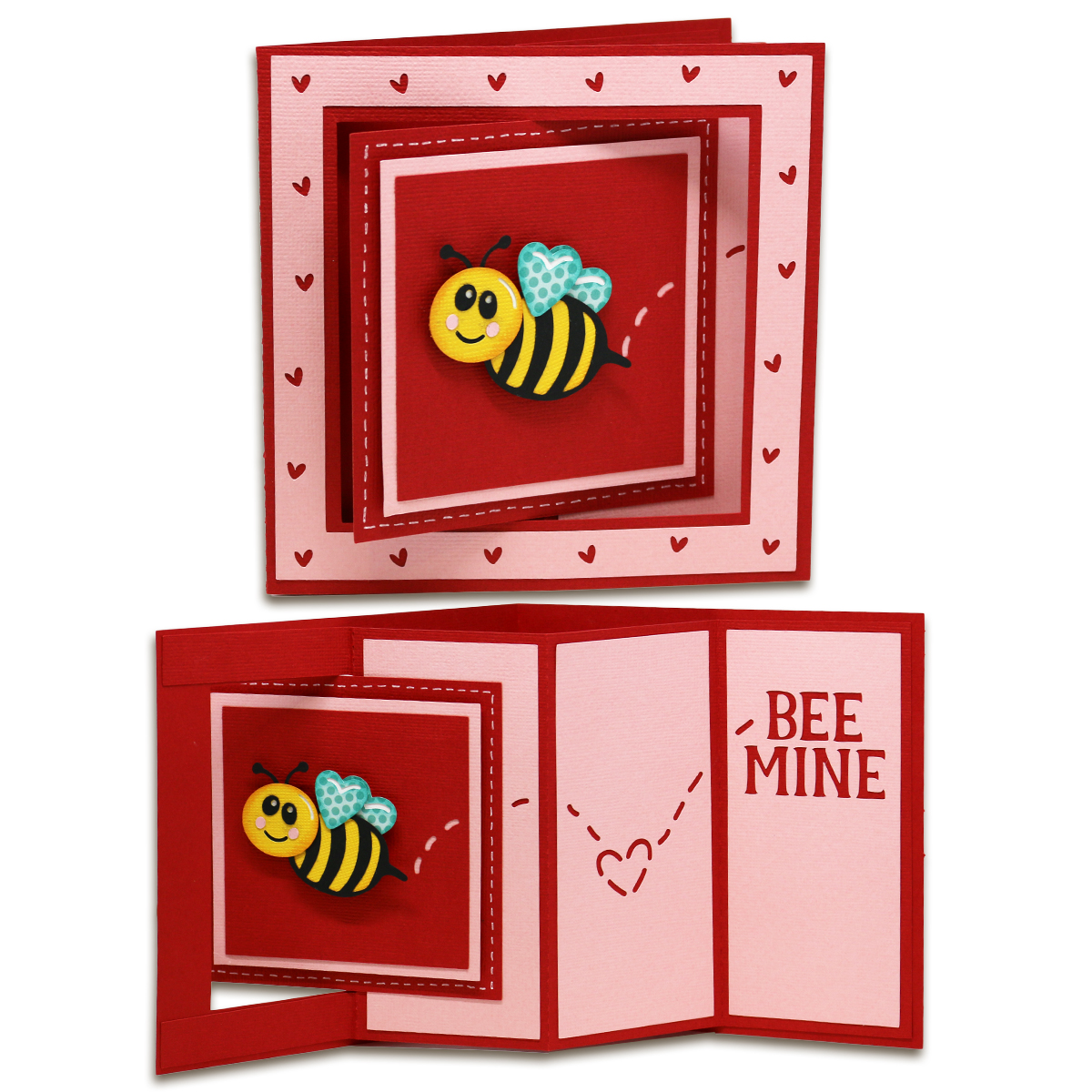 Valentine's Day Window Lever Cards | Bits of Paper