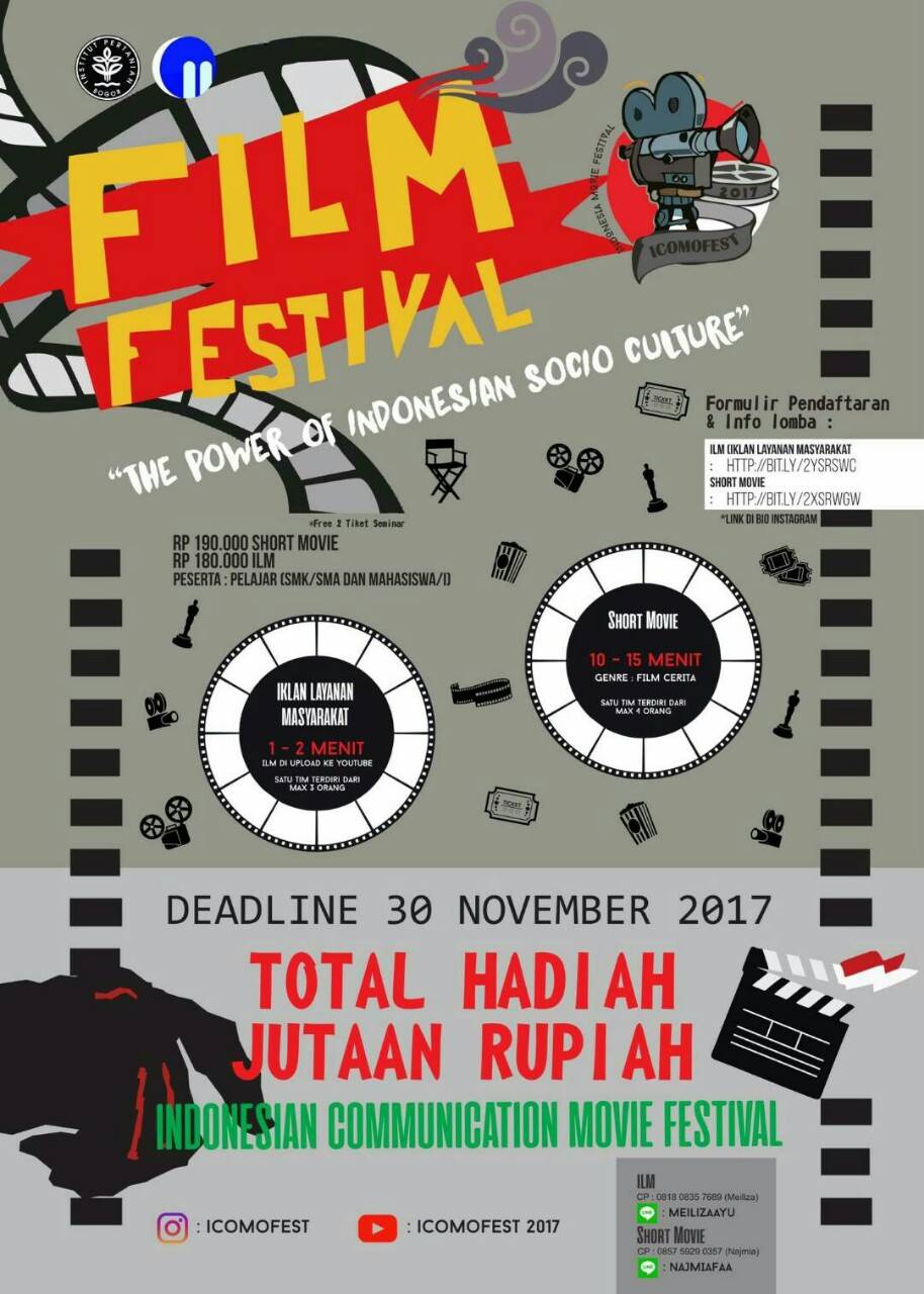 Lomba Video Pendek Nasional ICOMOFEST 2017 di Institut Pertanian Bogor ...