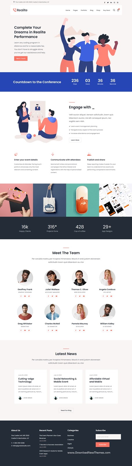 Realite - A WordPress Theme for Startups - Download New Themes