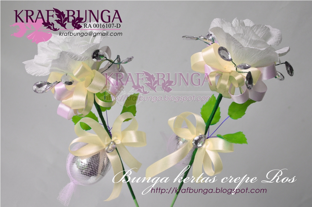 krafbunga: bunga telur crepe paper ros