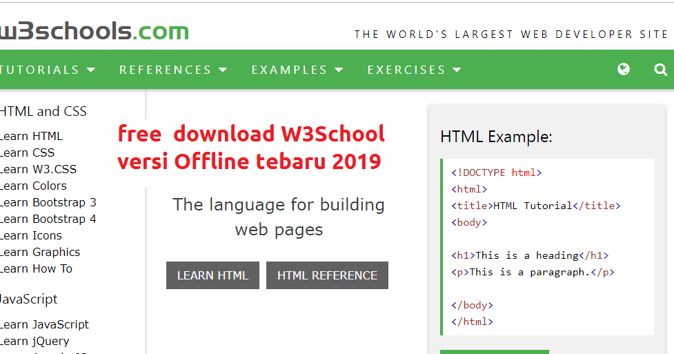 Download w3school offline terbaru 2019