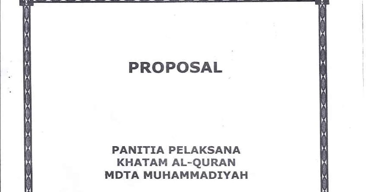 PROPOSAL KHATAM QUR'AN