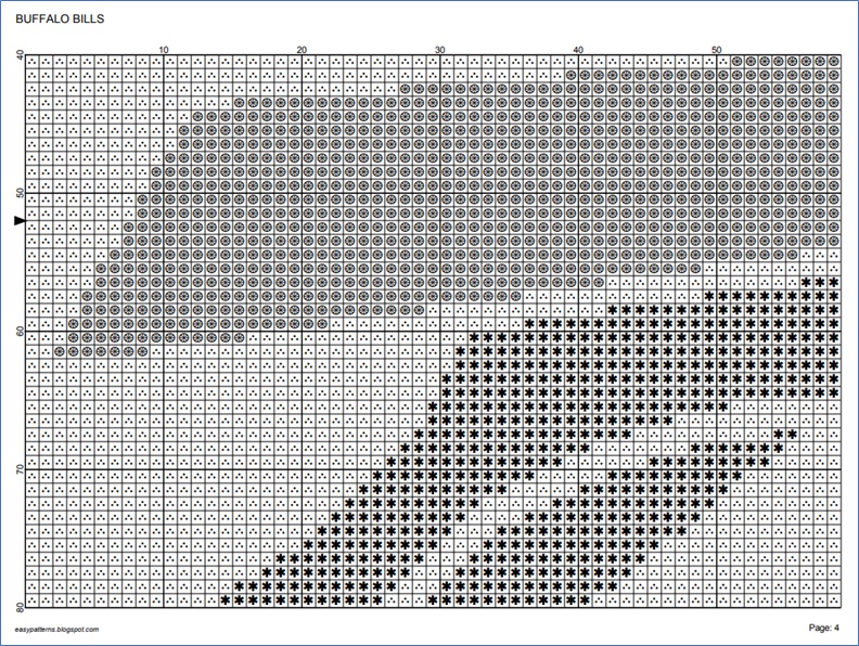 EASY PATTERNS: Buffalo Bills cross-stitch pattern