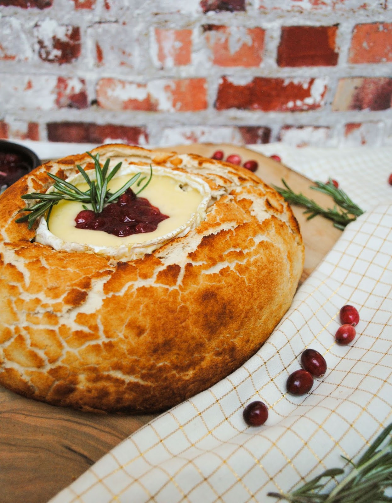 tiger bread with camembert