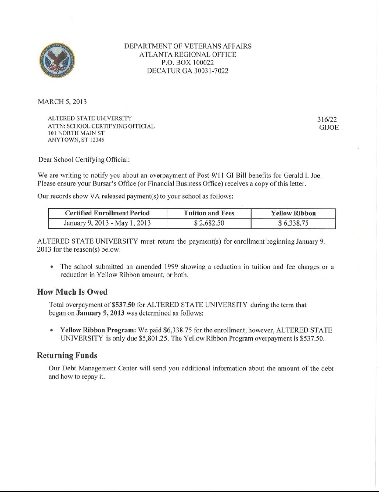 Va Eligibility Letter ~ Thankyou Letter