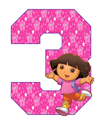 Kits imprimibles gratis : Números de Dora La Exploradora