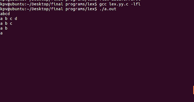 CskeCode: Lex specification program that generates a C program which ...