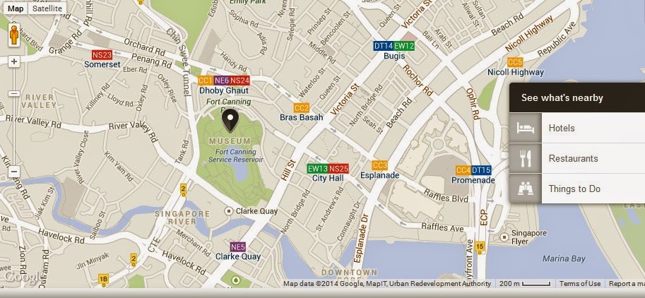 About Singapore City MRT Tourism Map and Holidays: Fort Canning Park ...