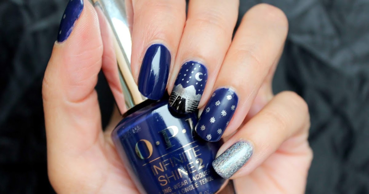 Nail art │ Starry Night Nail design / Polished Polyglot