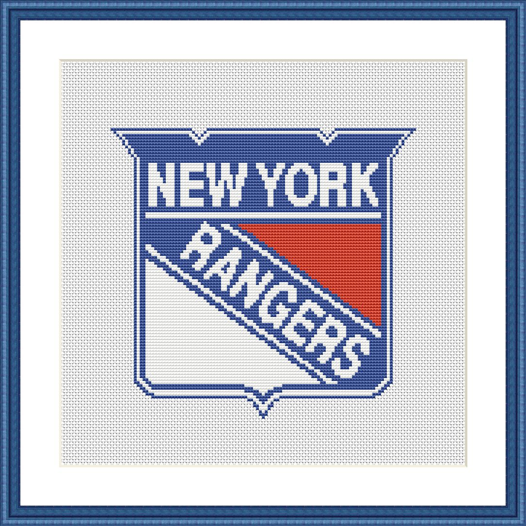 Tango Stitch easy cross stitch designs: New York Rangers logo cross ...