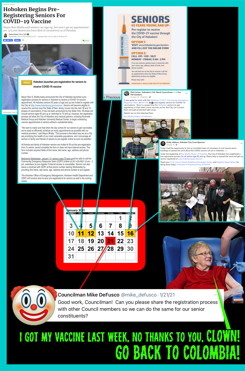 DeFusco DUMPS Columbian Towers seniors for good times in Colombia!