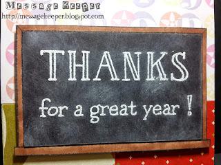 Message Keeper: Chalkboard Style Thanks For A Great Year!