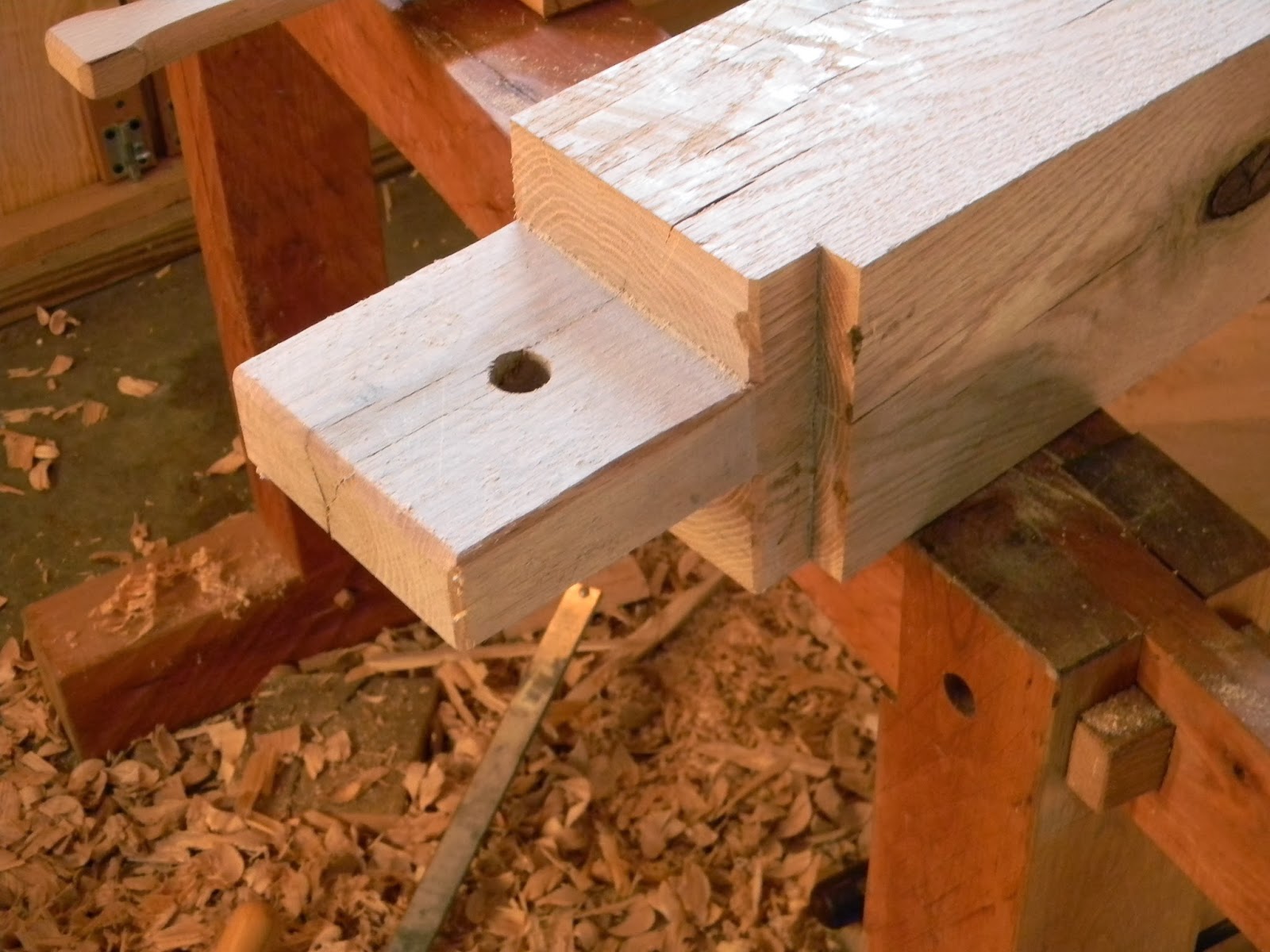 Timber framed tool cabinet hanger