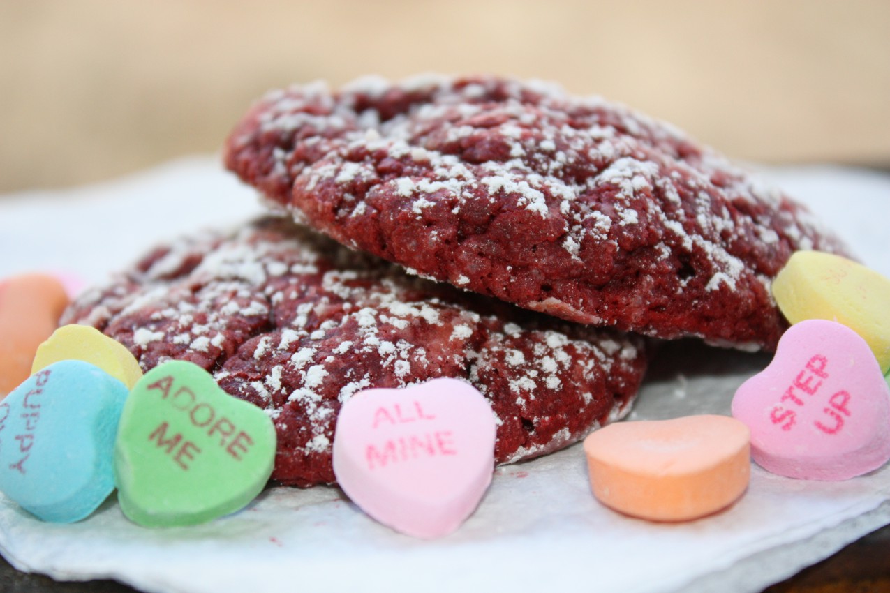 pass the peas, please: red velvet gooey butter cookies