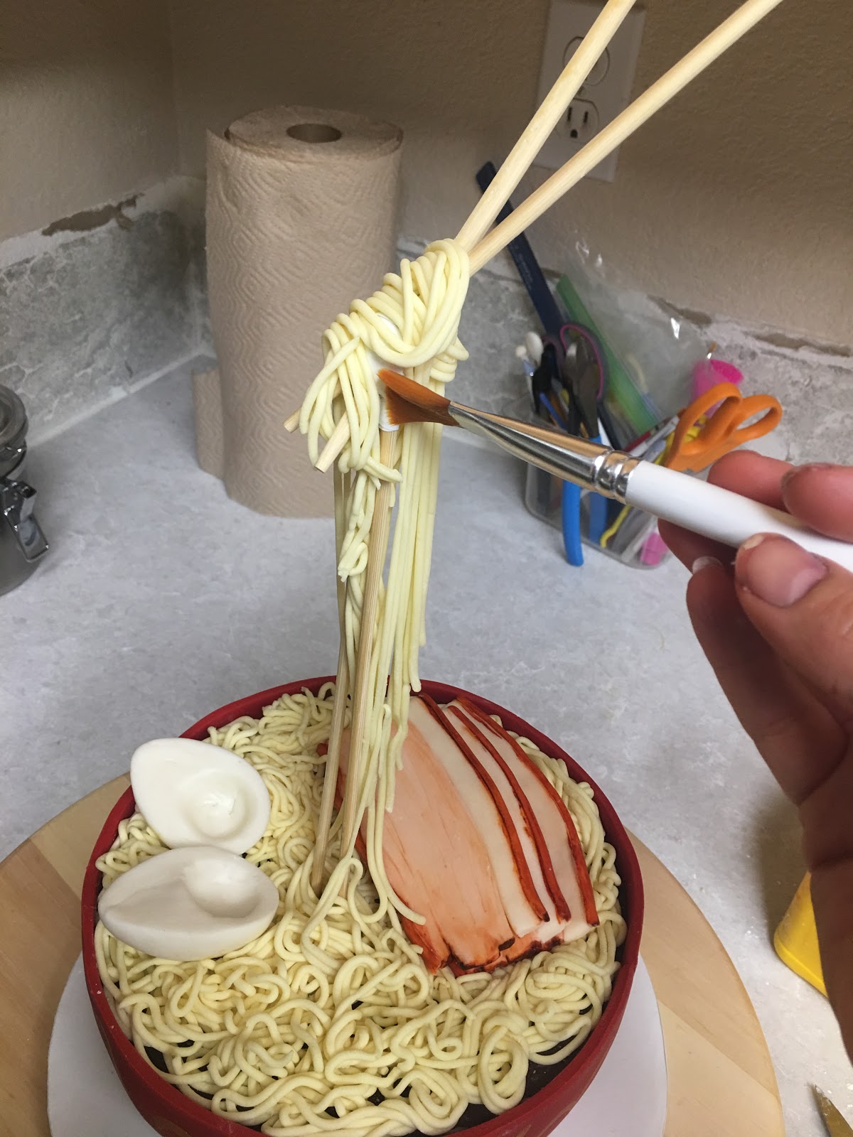 Floating Chopsticks Ramen Cake