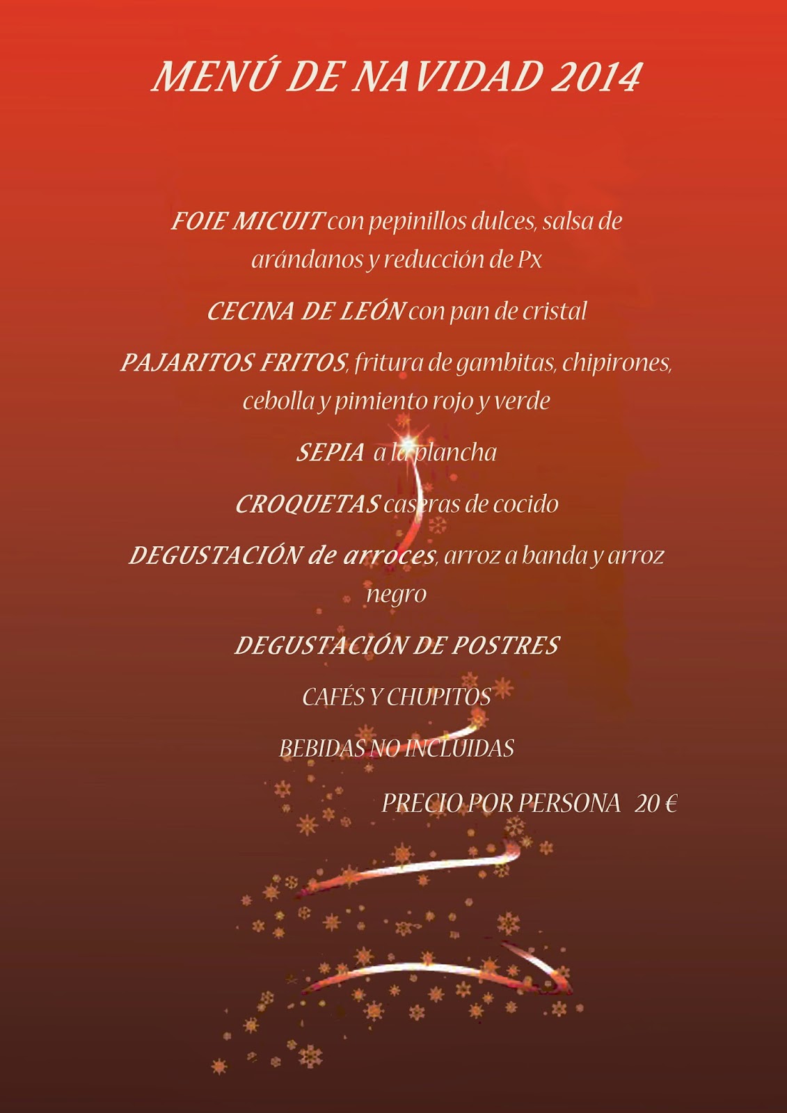 Arrocería Casa Valentina: MENÚS DE NAVIDAD