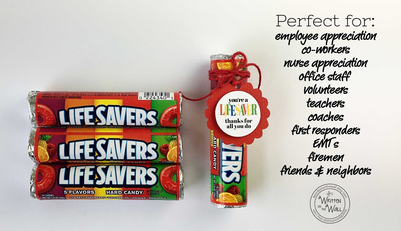 It's Written on the Wall: You're a LIFESAVER—Thanks For All You Do ...