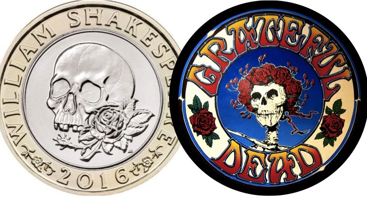 The New Shakespeare Coins and the Grateful Dead's Skull and Roses