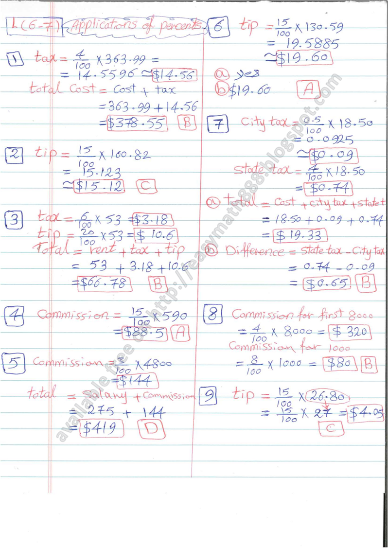 G7 Worksheets ~ Easy Math