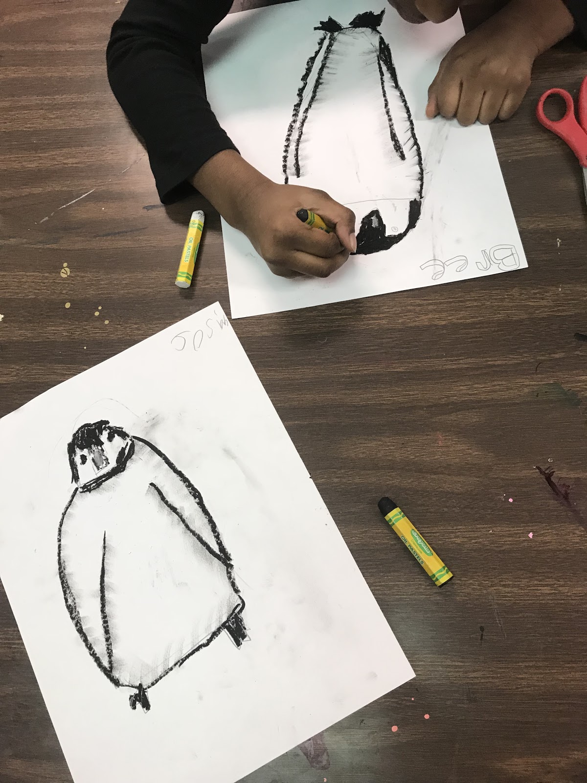 Elements of the Art Room: 1st grade Snowy Penguins