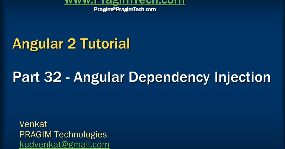Sql server, .net and c# video tutorial: Angular dependency injection