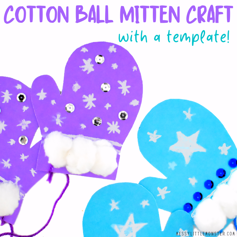 Mitten Template and Easy Mitten Craft Idea - Messy Little Monster