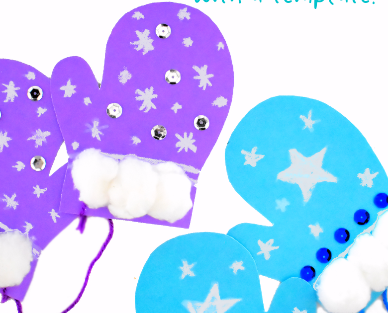 Mitten Template and Easy Mitten Craft Idea - Messy Little Monster