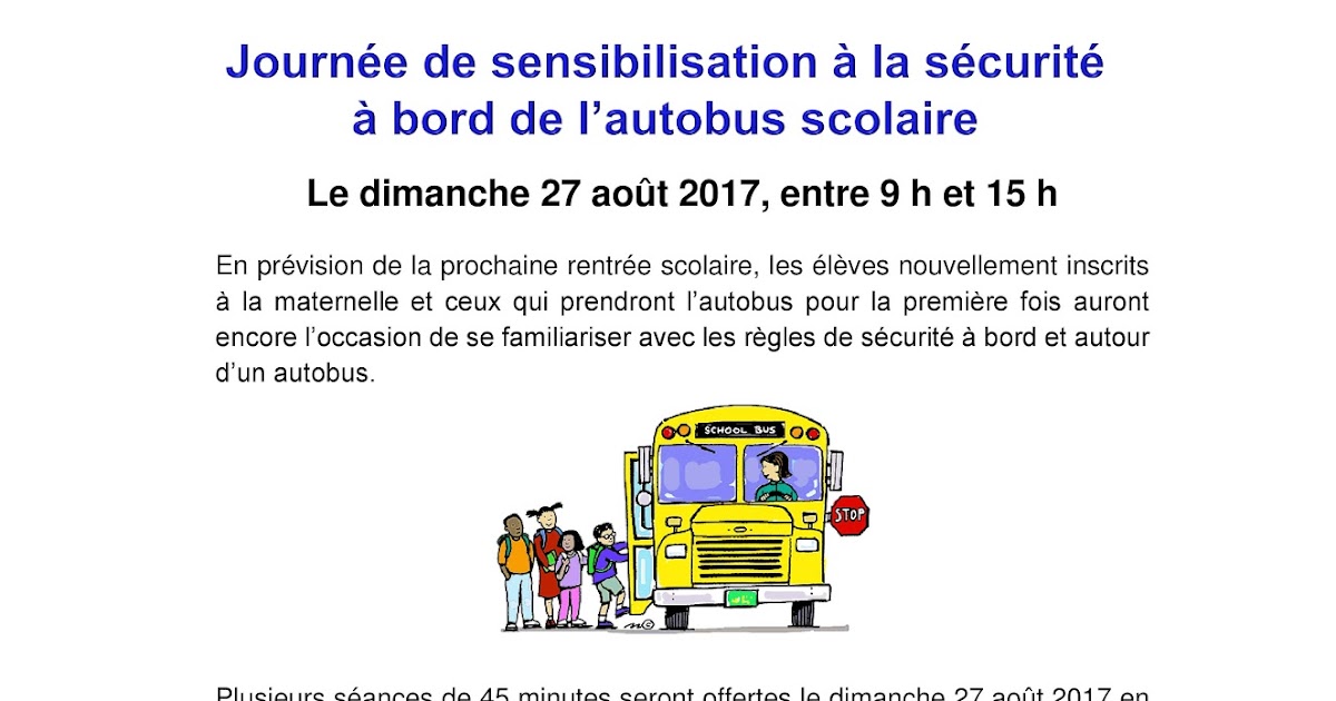 Blogue de la direction AEC: Sécurité à bord de l'autobus scolaire ...