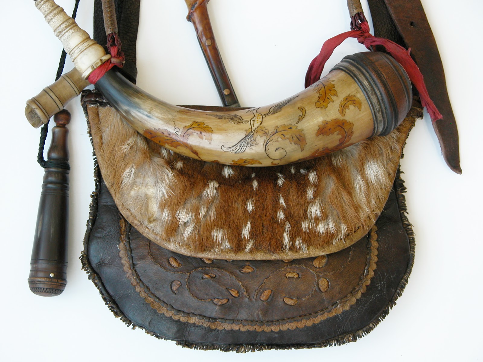 Contemporary Makers: Powder Horn and Hunting Pouch by John Barrett with ...